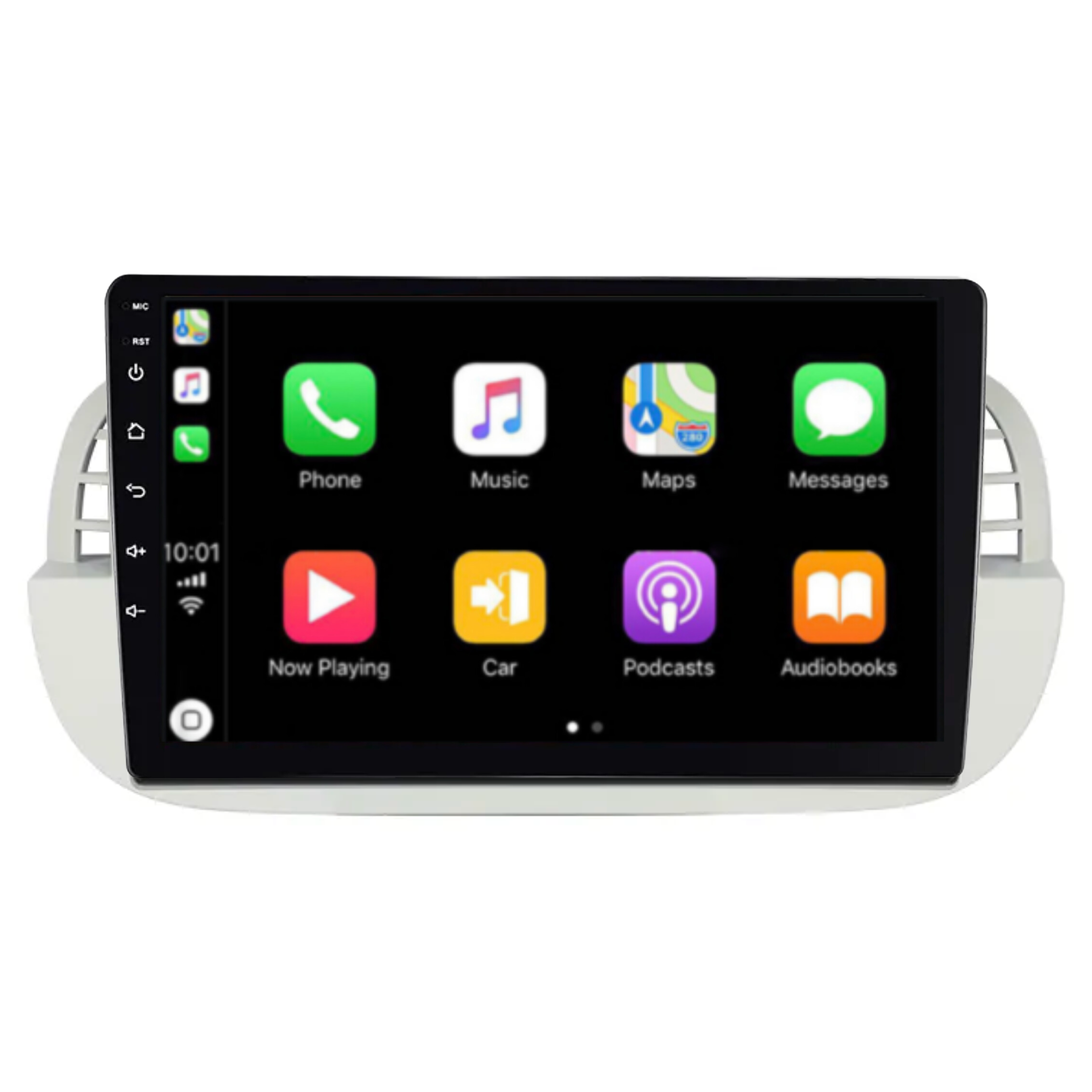 Fiat 500 (2007-2015) SILVER Plug & Play Head Unit Upgrade Kit: Car Rad ...