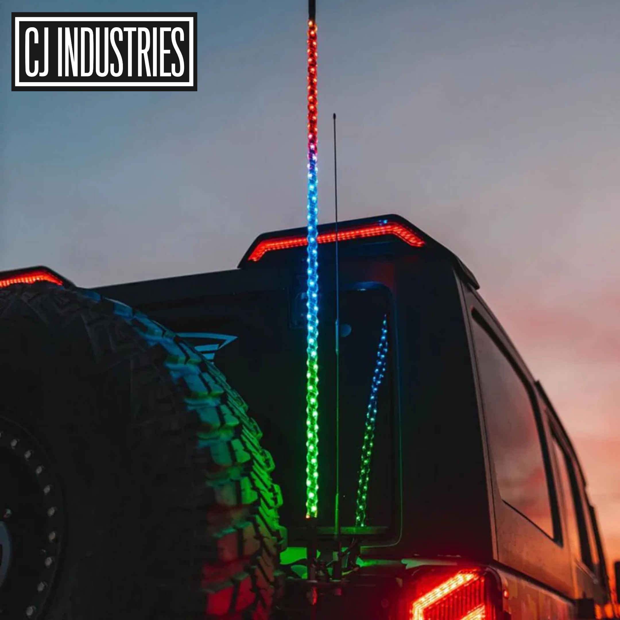 LED RGB 4x4 Antenna Whip Lights (3,4,5,6 Foot) – CJ INDUSTRIES