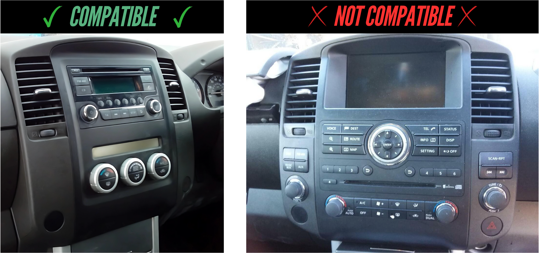 Nissan Navara / D40 (SPANISH BUILD 2006-2012) Plug & Play Head Unit Up ...