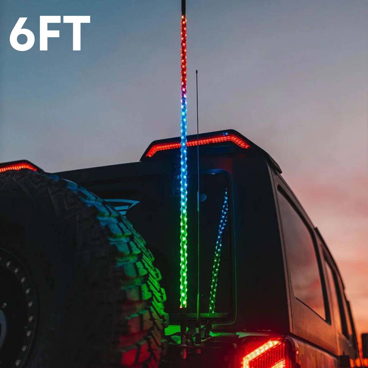 LED RGB 4x4 Antenna Whip Lights (6ft) – CJ INDUSTRIES